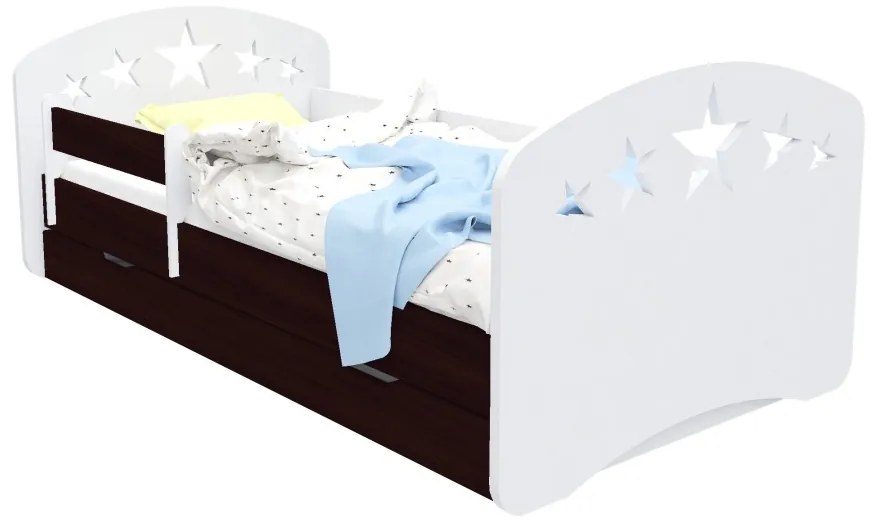 Dětská postel s úložným prostorem DESIGN 180x 90 cm L06 HVĚZDY
