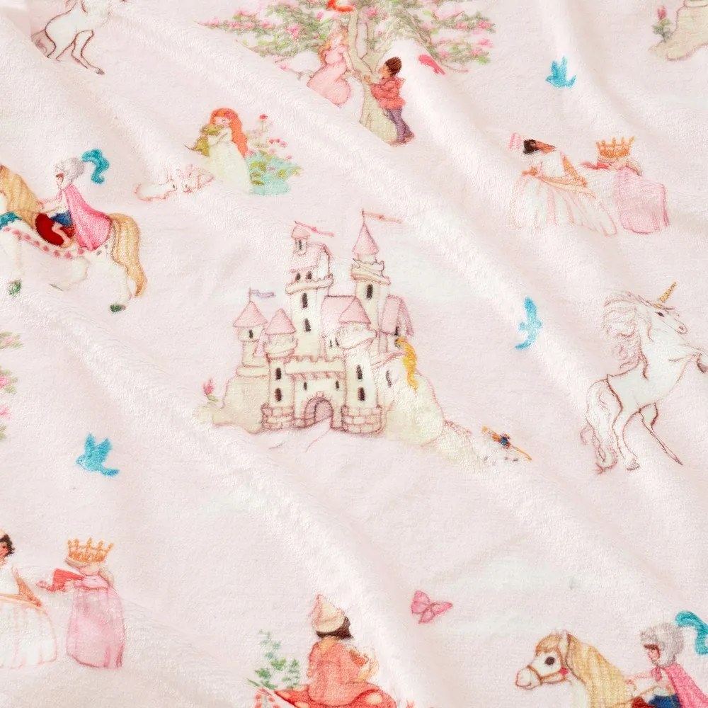 Růžová dětská deka z mikroplyše 150x200 cm Fairytale – Belle &amp; Boo