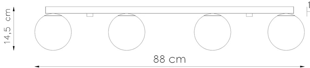 Sollux Lighting Stropní svítidlo YOLI 4 Černá