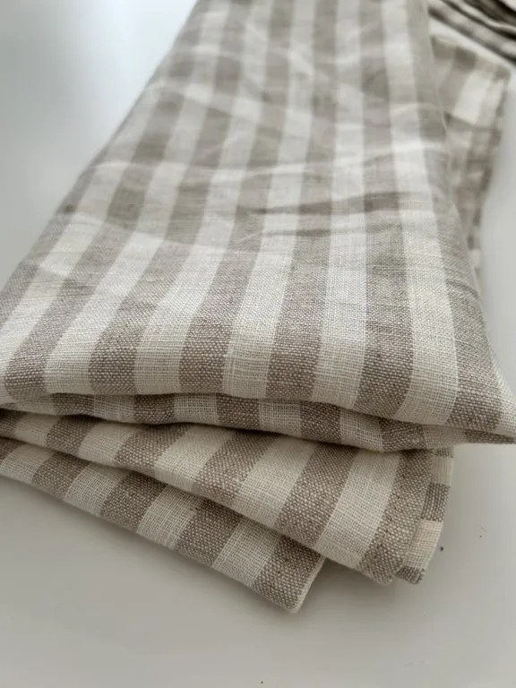 Tom Linen stolní běžec s Pruhy z přírodního lnu Velikost: 140x140