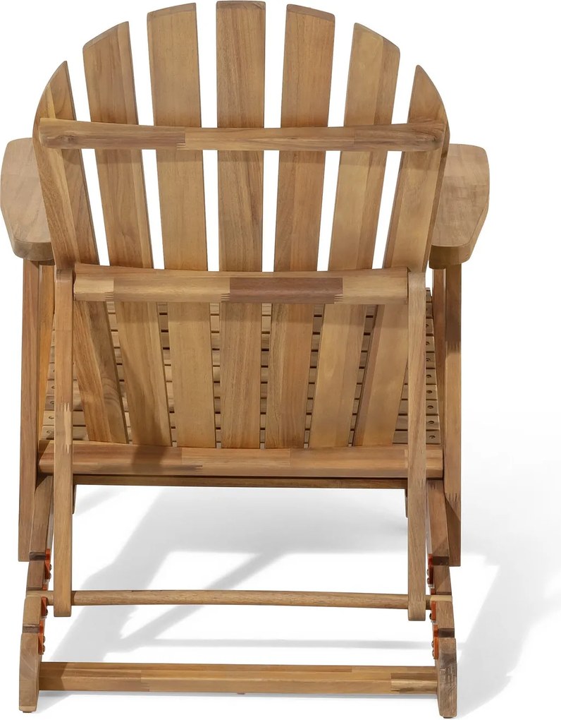 Tchibo - Zahradní křeslo Adirondack s výsuvnou podnožkou, přírodní