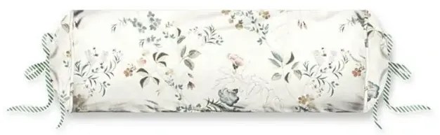 Pip Studio polštář Tokyo Bouquet Roll Cushion White 22x70, bílý (Dekorační polštářek v perkálovém povlaku)