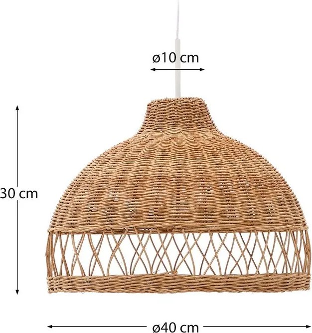 Ratanové stínidlo v přírodní barvě ø 40 cm Loura – Kave Home