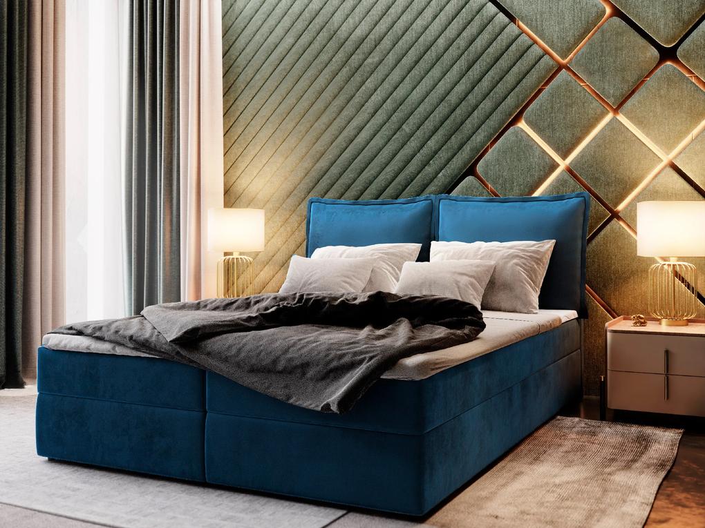 MSL Kontinentální čalouněná postel LOTO (180 x 200 cm) Barva látky: MONOLITH 48