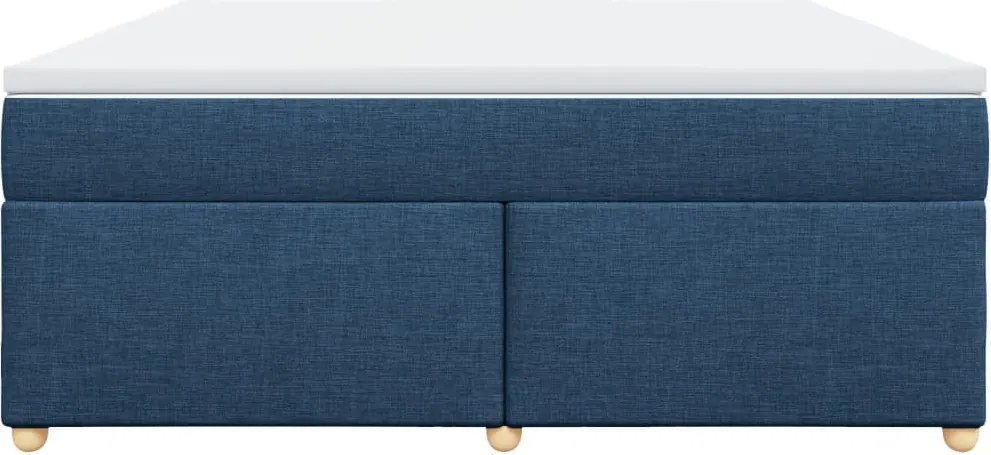 Box spring postel s matrací modrá 180x200 cm textil 3285400