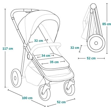 Lionelo - Sportovní kočárek EMMA ONE černá