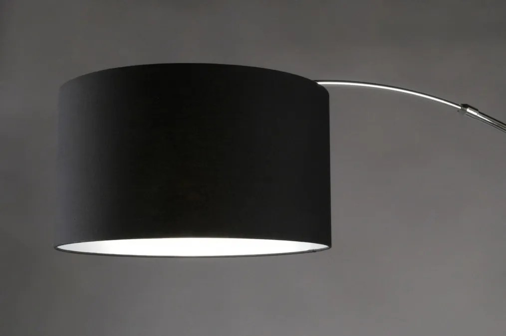 Stojací designová oblouková lampa Dallas Black