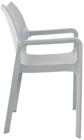 SET 2 stohovacích židlí Elisabeth světle šedá