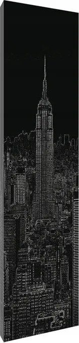 Obraz 45x145 New York v grafice Empire State Building v minimalismu