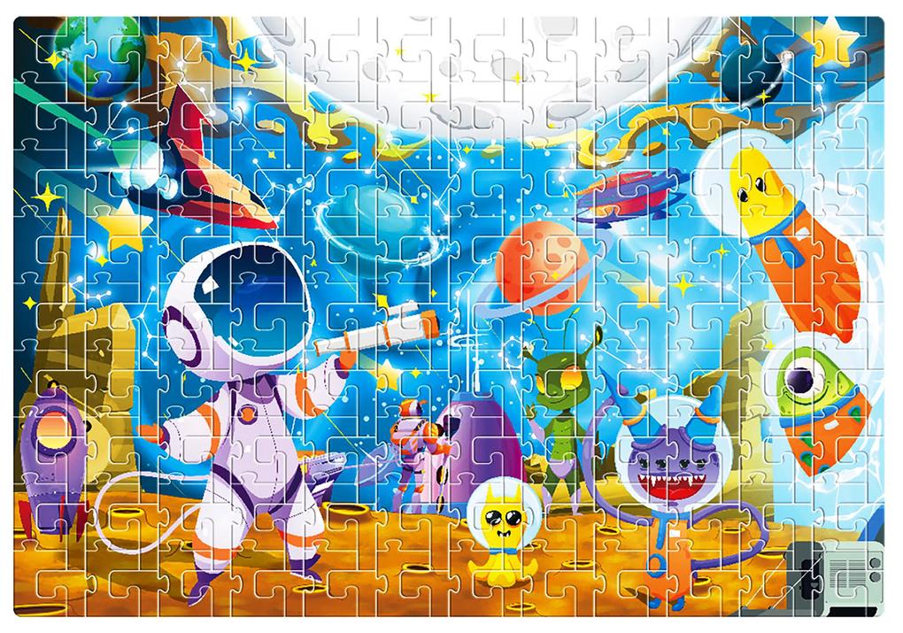 Aga4Kids Dětské puzzle Vesmírní cestovatelé 216 dílků