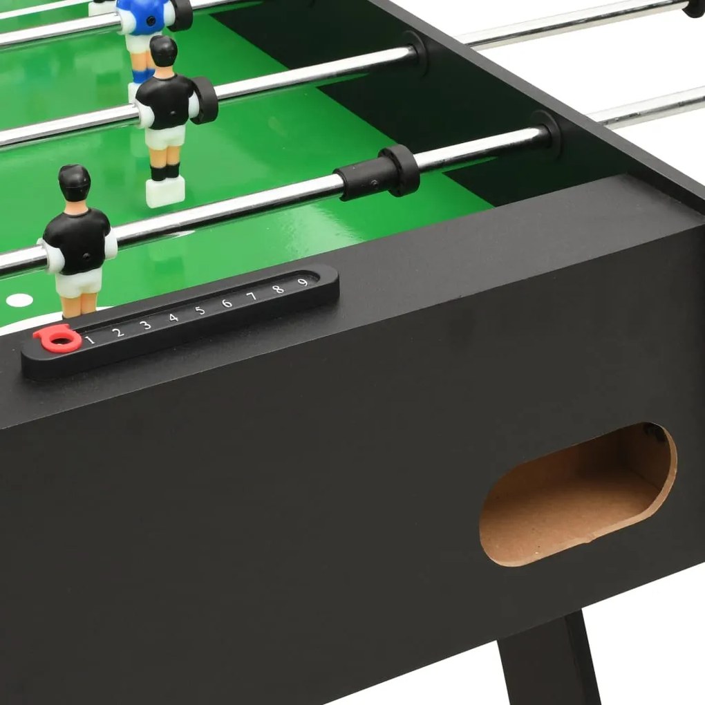 Skládací stolní fotbal 121 x 61 x 80 cm černý, 91938