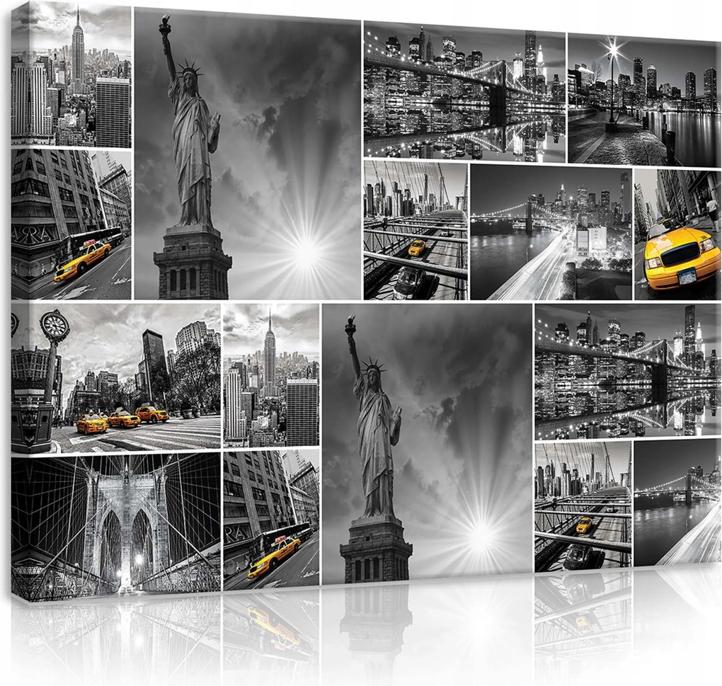 Obraz 80x60 New York v detailu Černobílá elegance pro váš domov