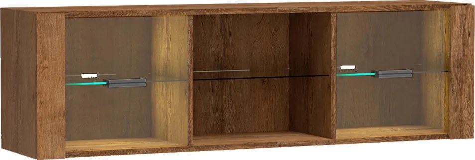 Obývací stěna INDIANAPOLIS | sestava F | 370 cm | jasan světlý