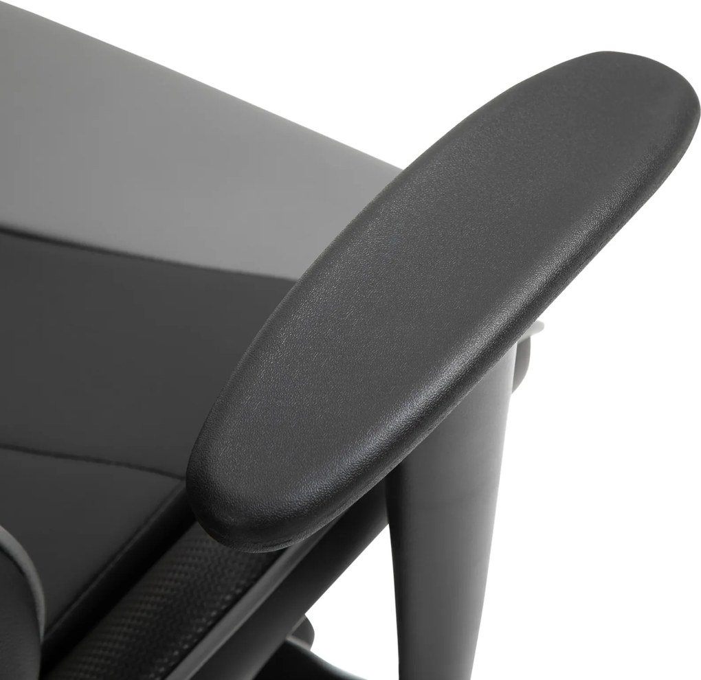 Ergonomická kancelářská židle Vinsetto herní otočná židle z umělé kůže a pěny černá 67,5x74x126-136 cm pro pohodlnou práci a hraní | Aosom.de