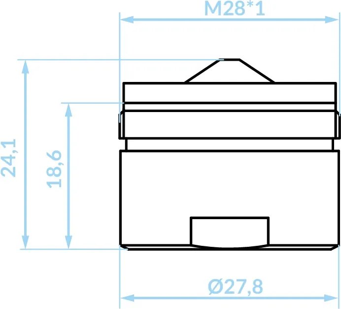 Kuchinox Kuchinox, provzdušňovač pro vanovou baterii, Ø28mm, Mosaz/ABS, černá, LAV-CPB_71ED