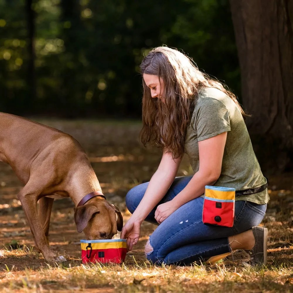 Textilní skládací cestovní miska ø 18 cm Sunrise – P.L.A.Y.