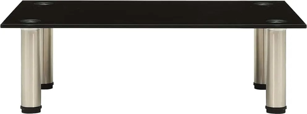 322761 TV Stand Black 60x35x17 cm Tempered Glass 322761