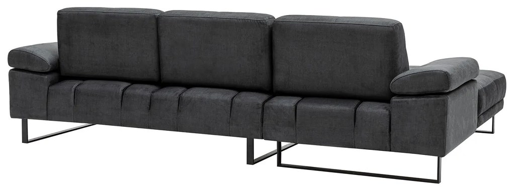 Designová rohová sedačka Vatusia 274 cm antracitová - levá