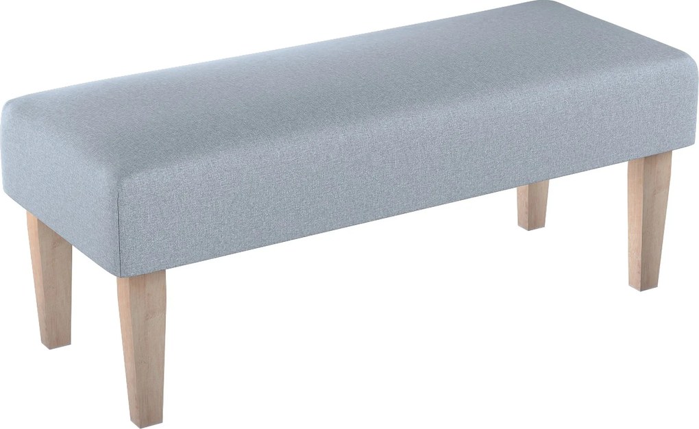 Dlouhá lavička 100x40cm barva modrá látka pletený vzor
