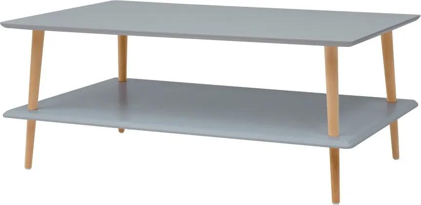 Tmavě šedý konferenční stolek se sníženou spodní deskou Ragaba KORO