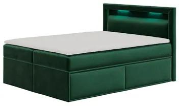 Čalouněná postel PRADA rozměr 160x200 cm Zelená
