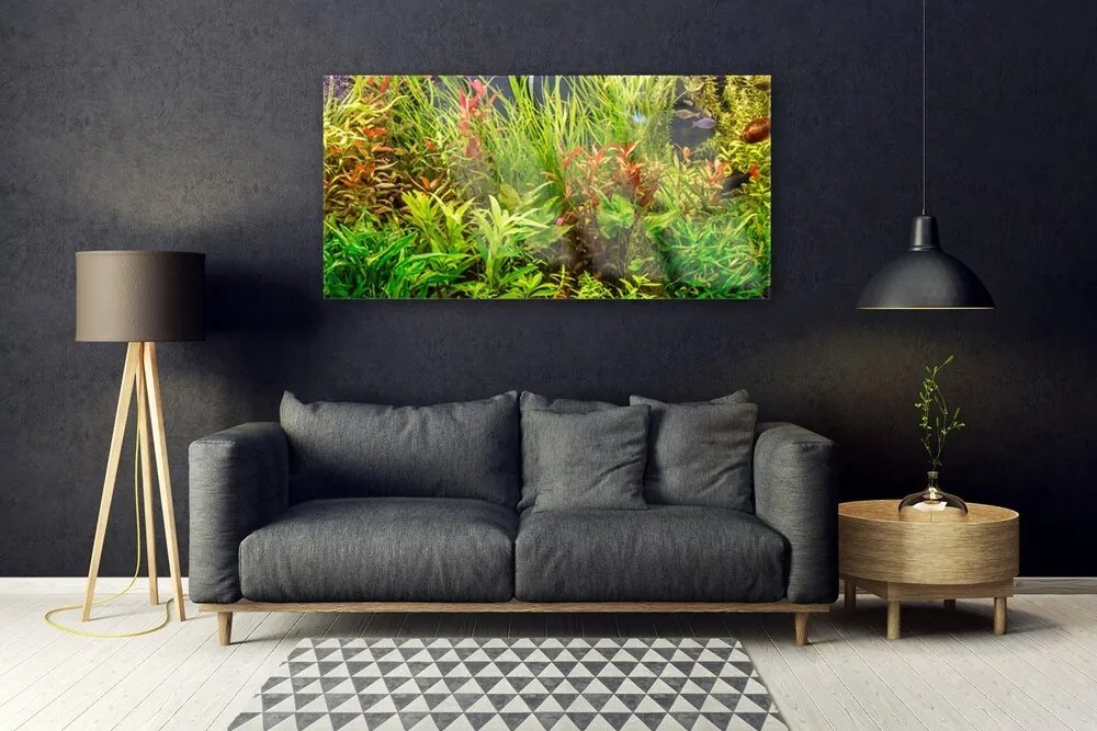 akrylový obraz Akvárium Rybičky Rostliny 120x60 cm