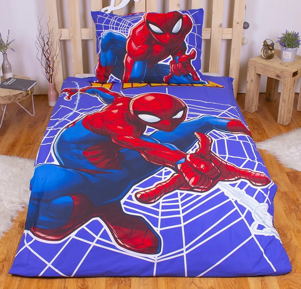 TOP Bavlněné povlečení 140x200+70x90 Spiderman lightings (svítí ve tmě)