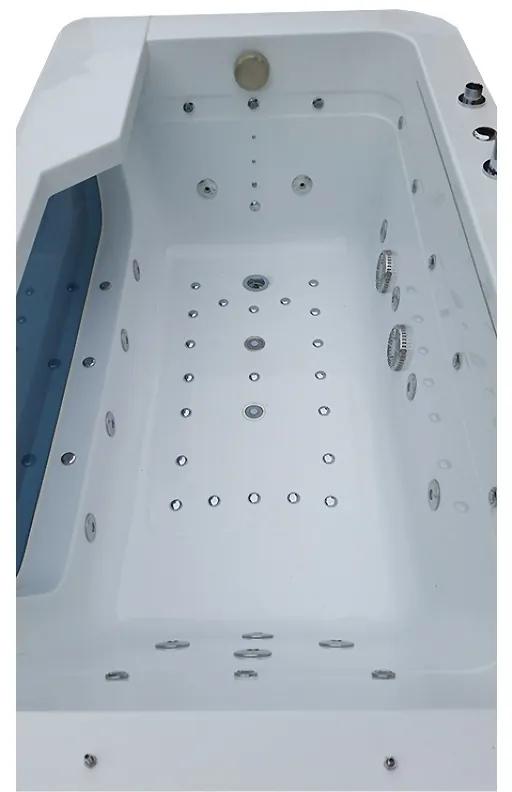 BPS-koupelny Hydromasážní vana HYD-NE912WH 170x90 BÍLÁ s ohřevem vody