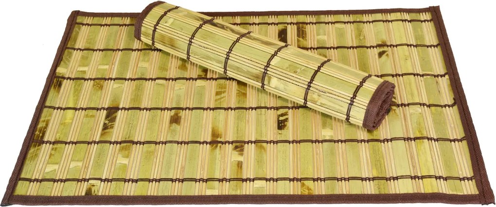 Vingo Zelenohnědé prostírání z bambusu, 30 x 45 cm