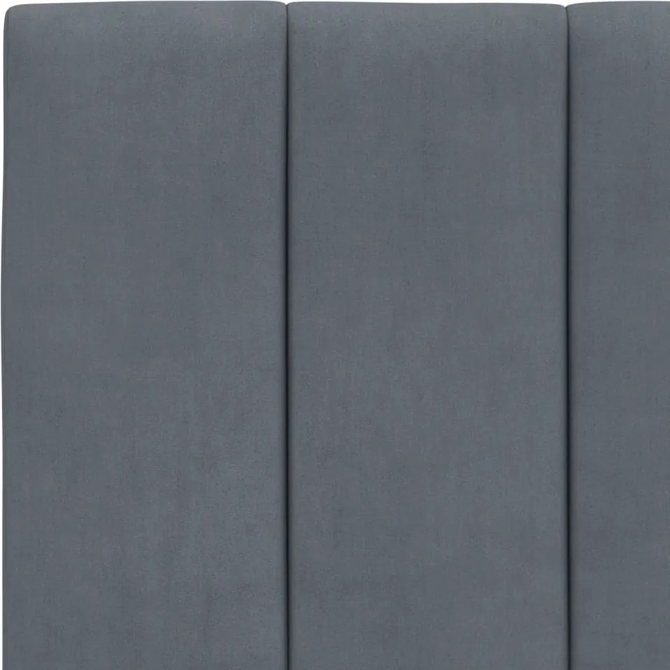 Postel s matrací Hanko tmavě šedá 90 x 190 cm samet 3208569