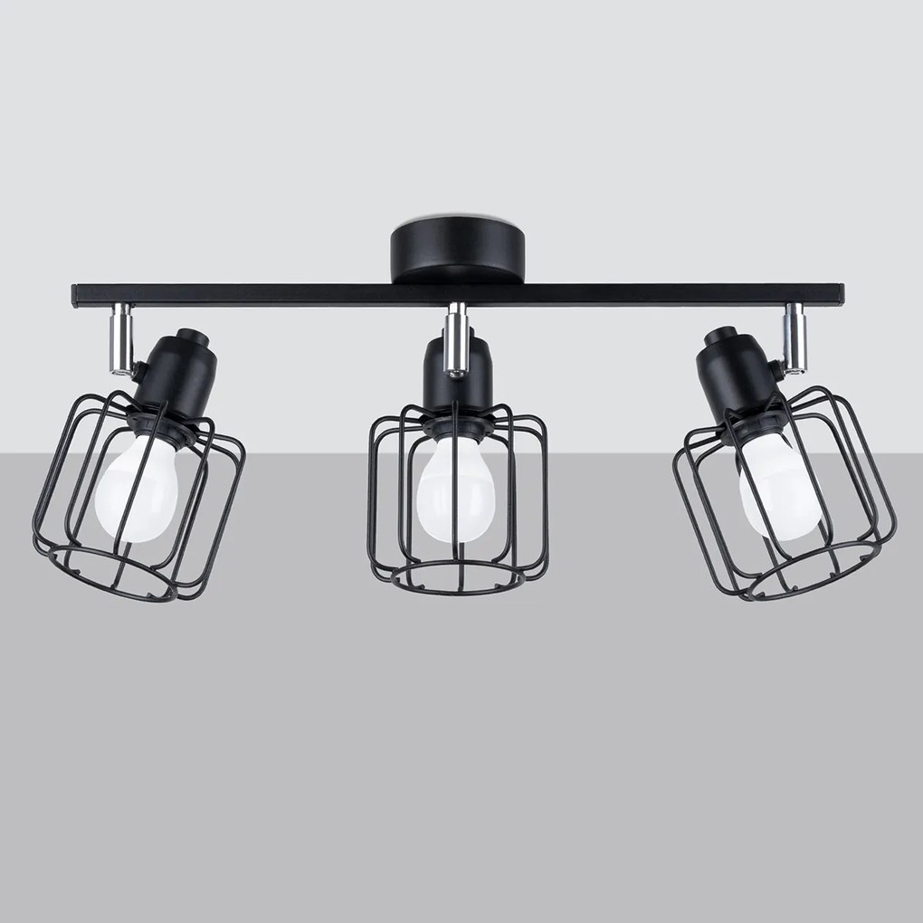 Sollux Lighting Stropní svítidlo BELUCI 3 Černá