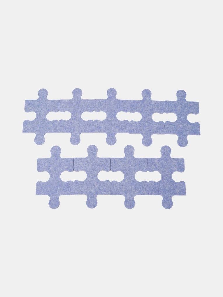 Sinsay - Stěnový panel ve tvaru puzzle 9 pack - modrá