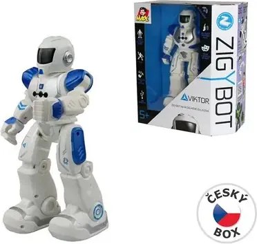 MaDe 01890 - Zigybot Robot Viktor 27cm, 21 funkcí (modrý)