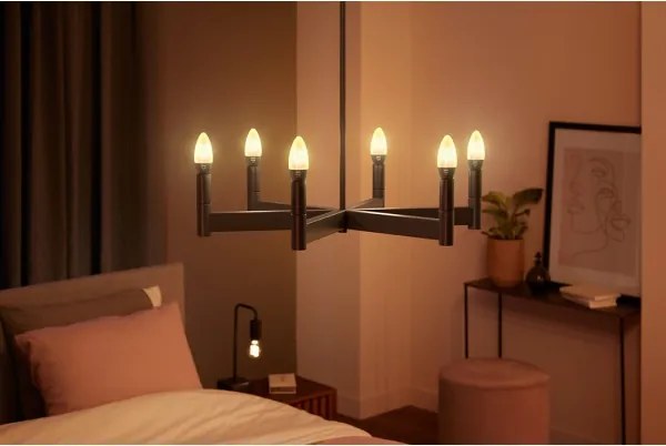 LED Stmívatelná žárovka Philips Hue WHITE FILAMENT E14/4,5W/230V 2100K