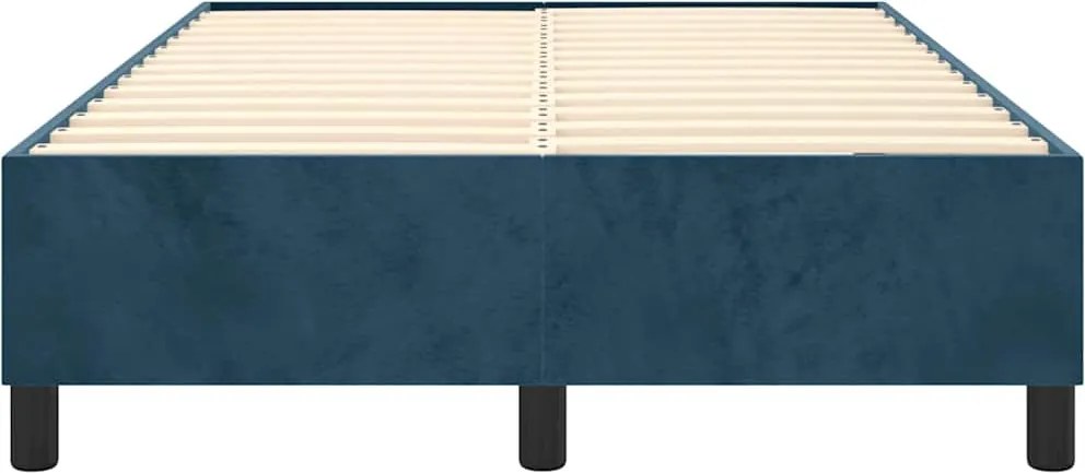 Rám postele s boxspringem tmavě modrý 120 x 200 cm samet 3121112