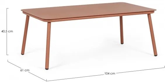 BIZZOTTO Zahradní konferenční stolek SIERRA červený 104x61 cm 0663529