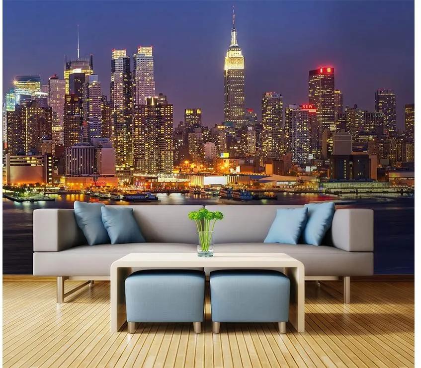 Fototapeta panorama na noční Manhattan
