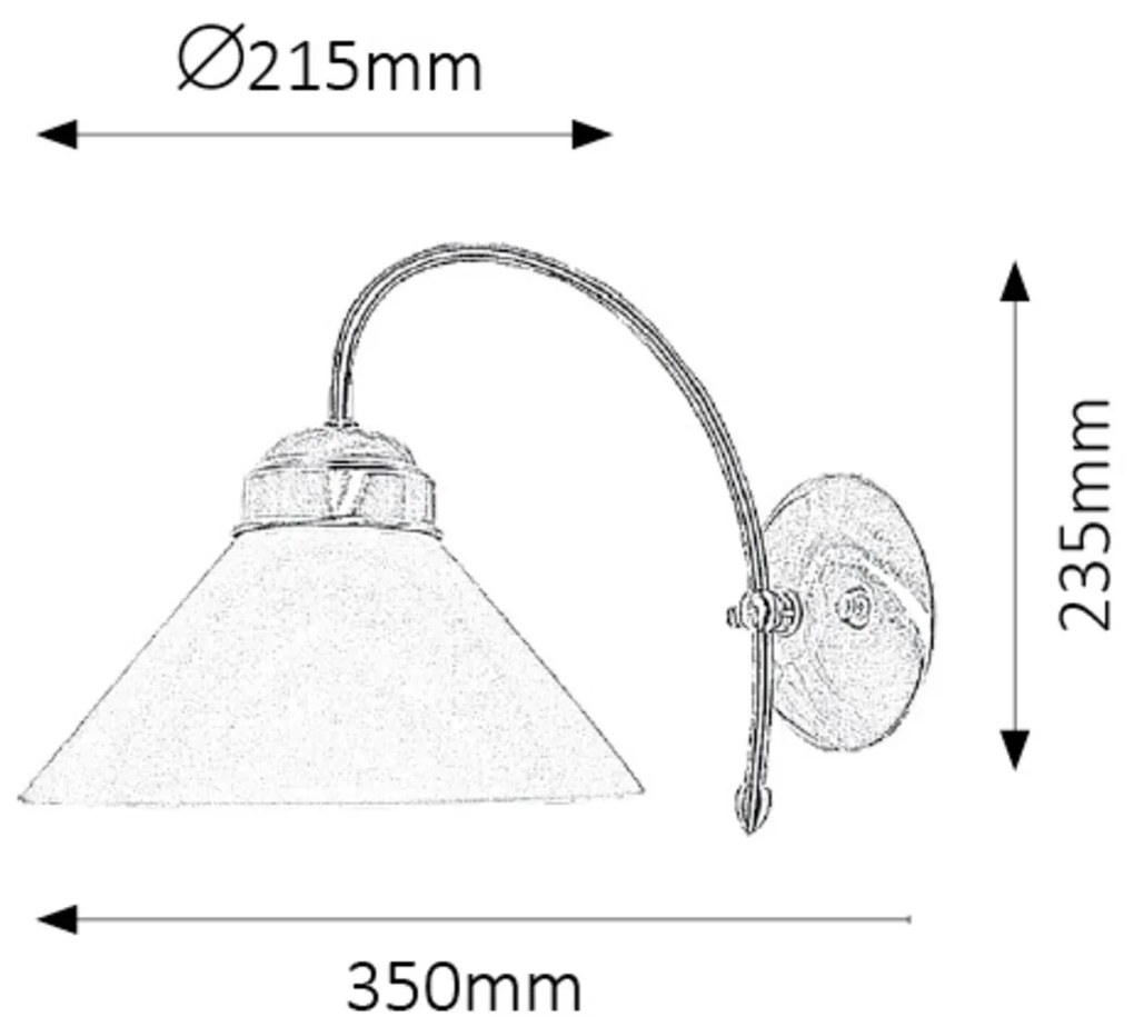 Rabalux Nástěnné svítidlo Marian max. 1x 60W/E27/230V/IP20 - bronz