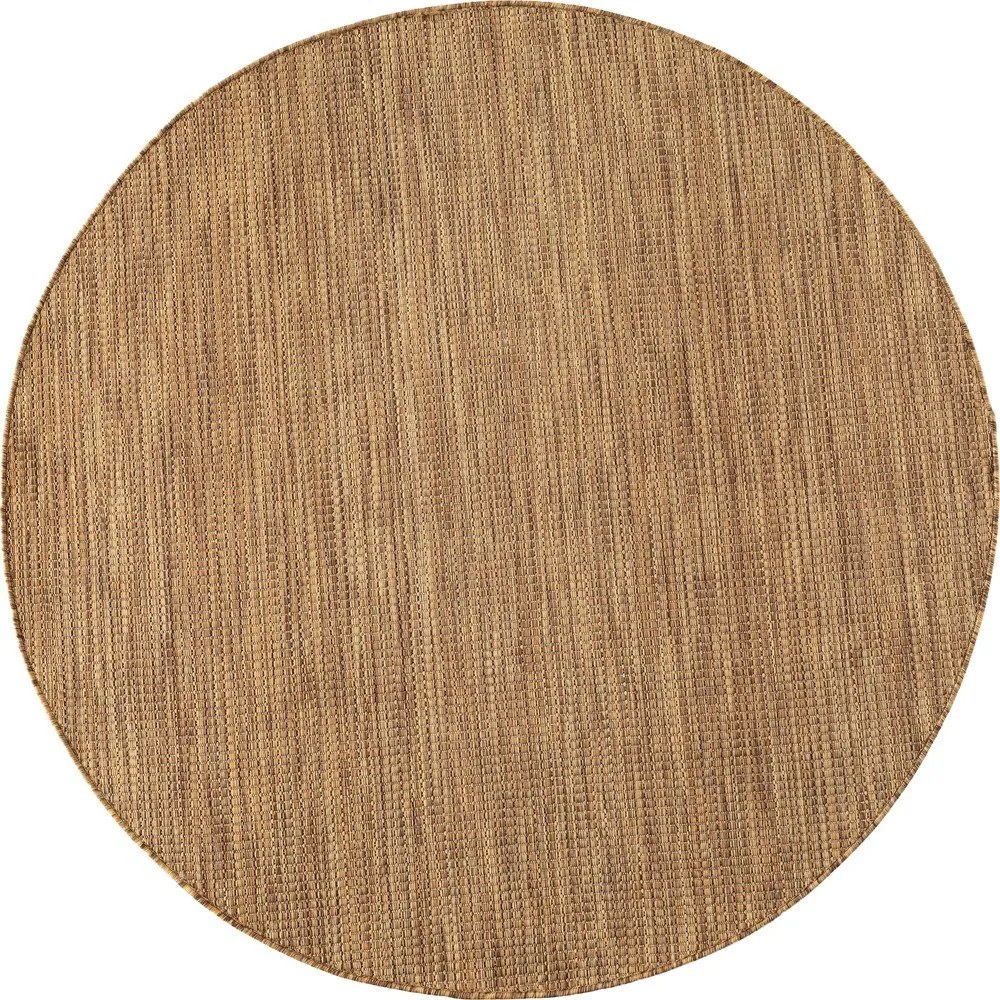 Hnědý kulatý vnitřní a venkovní koberec ø 160 cm Mira 1450 – Ayyildiz Carpets