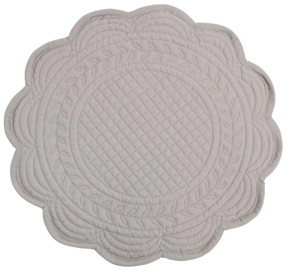 CÔTÉ TABLE Látkové prostírání - světle šedá 30 cm, šedá barva, textil