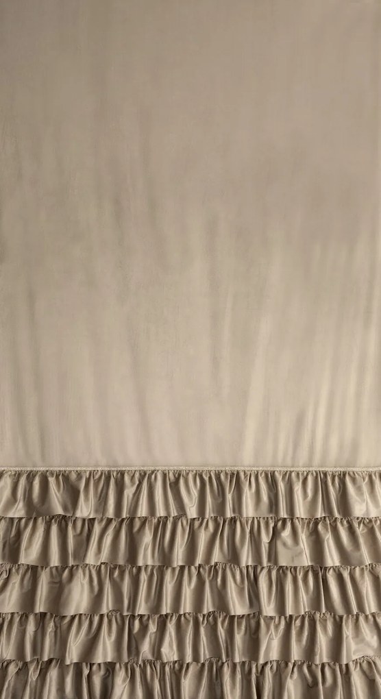 ZATEMŇOVACÍ ZÁVĚS NA PÁSCE CARLI 140X250 CM TMAVĚBÉŽOVÁ