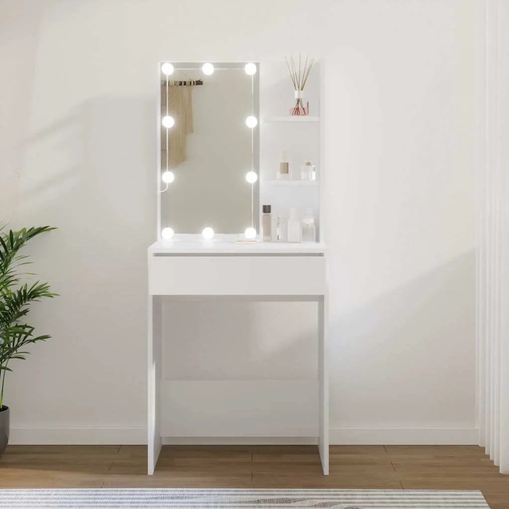 vidaXL Toaletní stolek s LED 60 x 40 x 140 cm [808832] Barva: Betonová šedá