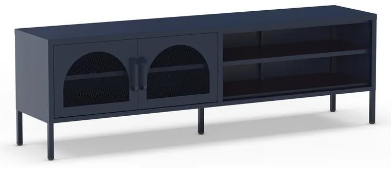 Tmavě modrý TV stolek 160x50 cm Diora – Marckeric