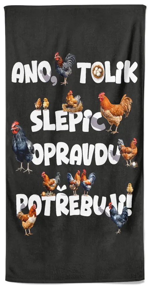 Osuška Tolik slepic (Velikost osušky: 100x170cm)