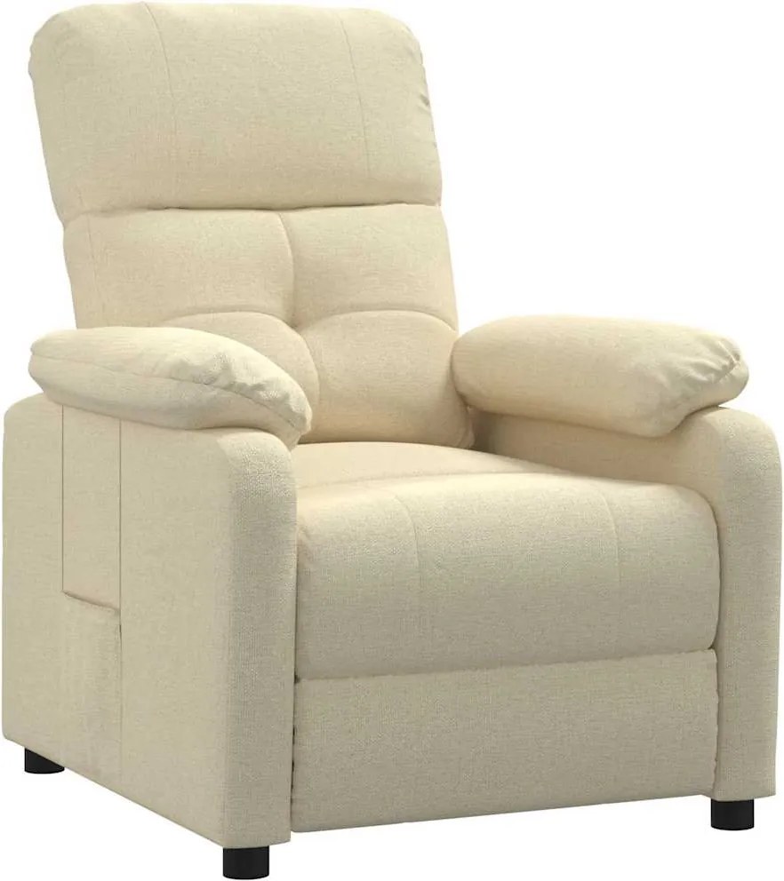 Polohovací křeslo krémové textil 289671