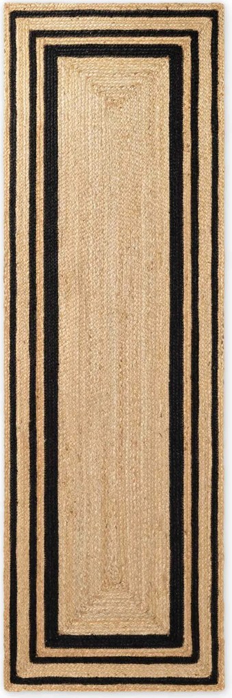 Hanse Home, Běhoun Looma 106302 Natural Gold Black, 70x200, béžová, chodba / předsíň