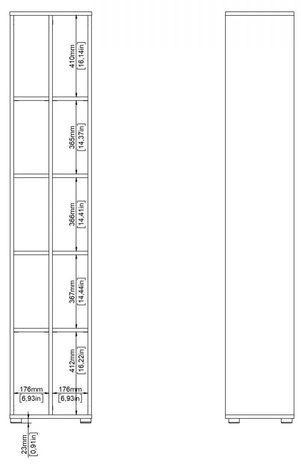 Tvilum Knihovna Sigal 587 jackson hickory/bílá