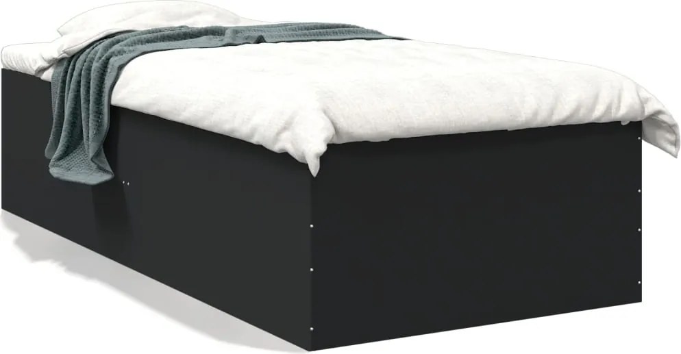 Rám postele černý 75 x 190 cm kompozitní dřevo 3280980