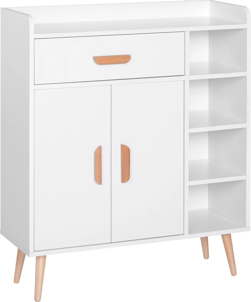 HOMCOM Konzolový stůl s úložným prostorem - Víceúčelový nábytek do jídelny, obýváku, koupelny a chodby 80x29,5x96 cm | Aosom