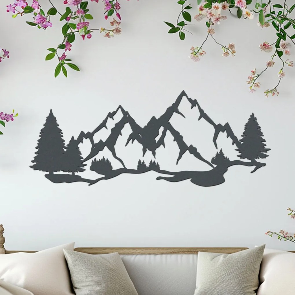 dřevo života Dřevěná dekorace Horské údolí Zvolte rozměr (cm): 40x16, Zvolte barvu dekoru: Dub zlatý